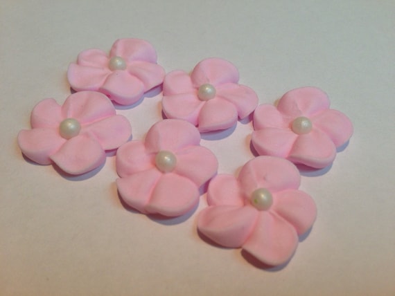 100 Pink Royal Icing Flowers Approx. Size 1/2 With Sugar - Etsy