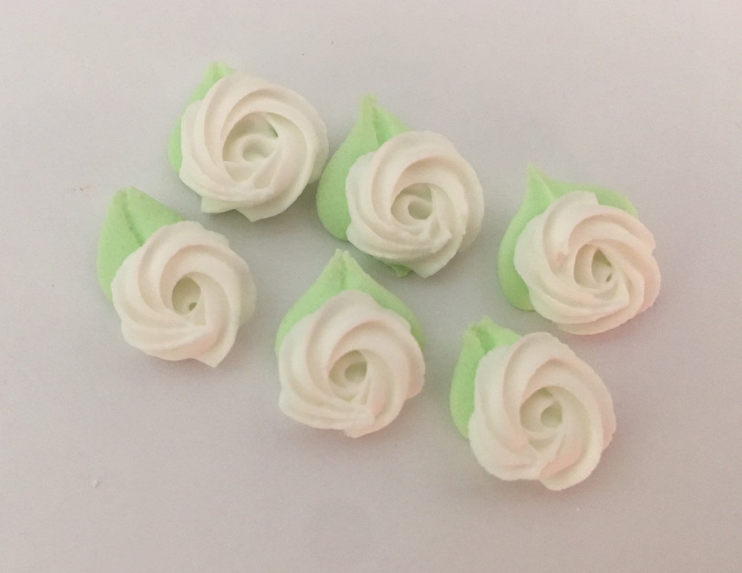 100 Mini White Rosettes Royal Icing Flowers Approx.size 1/2” - Etsy