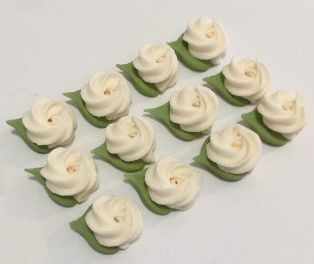 100 Mini Ivory Rosettes Royal Icing Flowers Approx.size 1/2 - Etsy