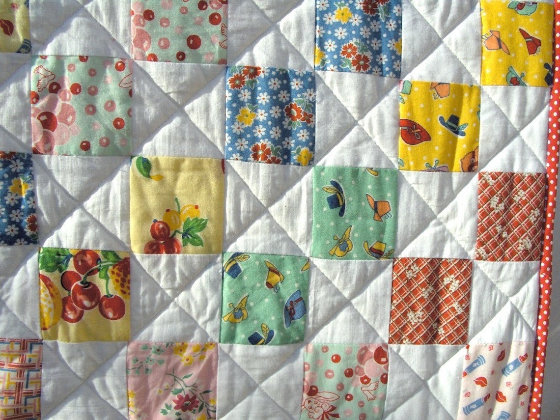 Squares Baby Quilt Reproduction Fabrics - Etsy