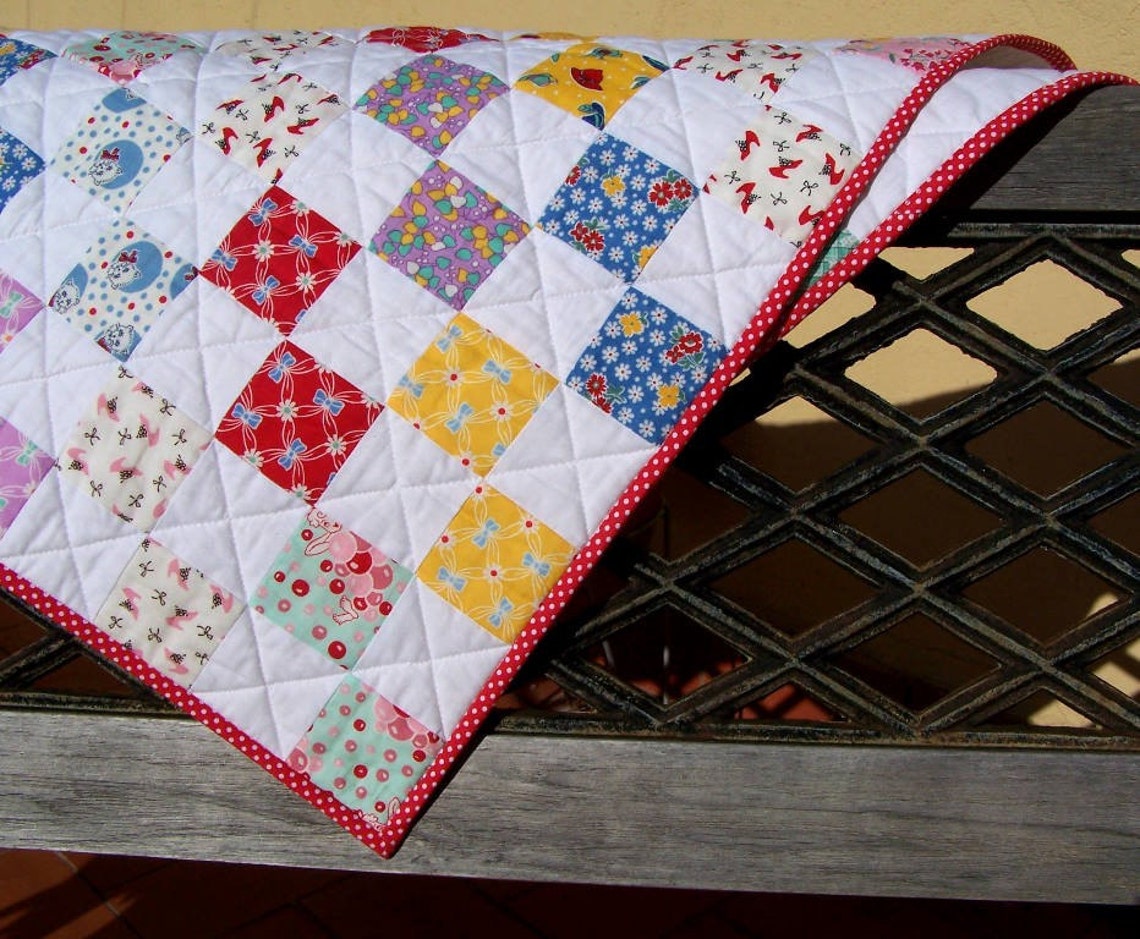 Squares Baby Quilt Reproduction Fabrics - Etsy