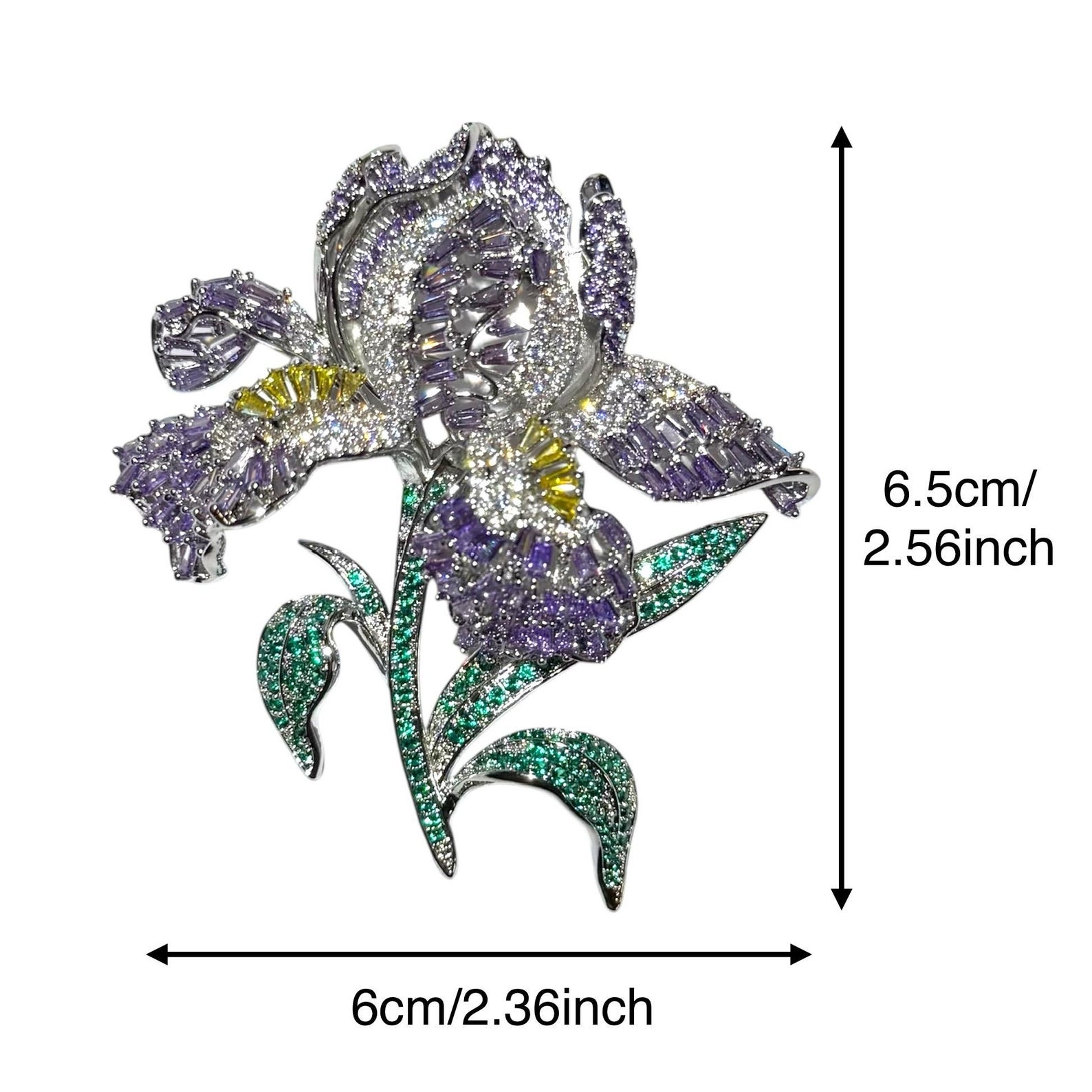 Purple Iris Flower Brooch • Statement Floral Pin - Etsy