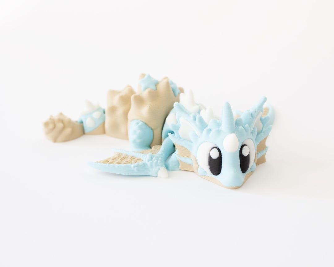 3D Printed Sea Shore Dragon, Flexi Ocean Dragons, 3D Printed Animals ...