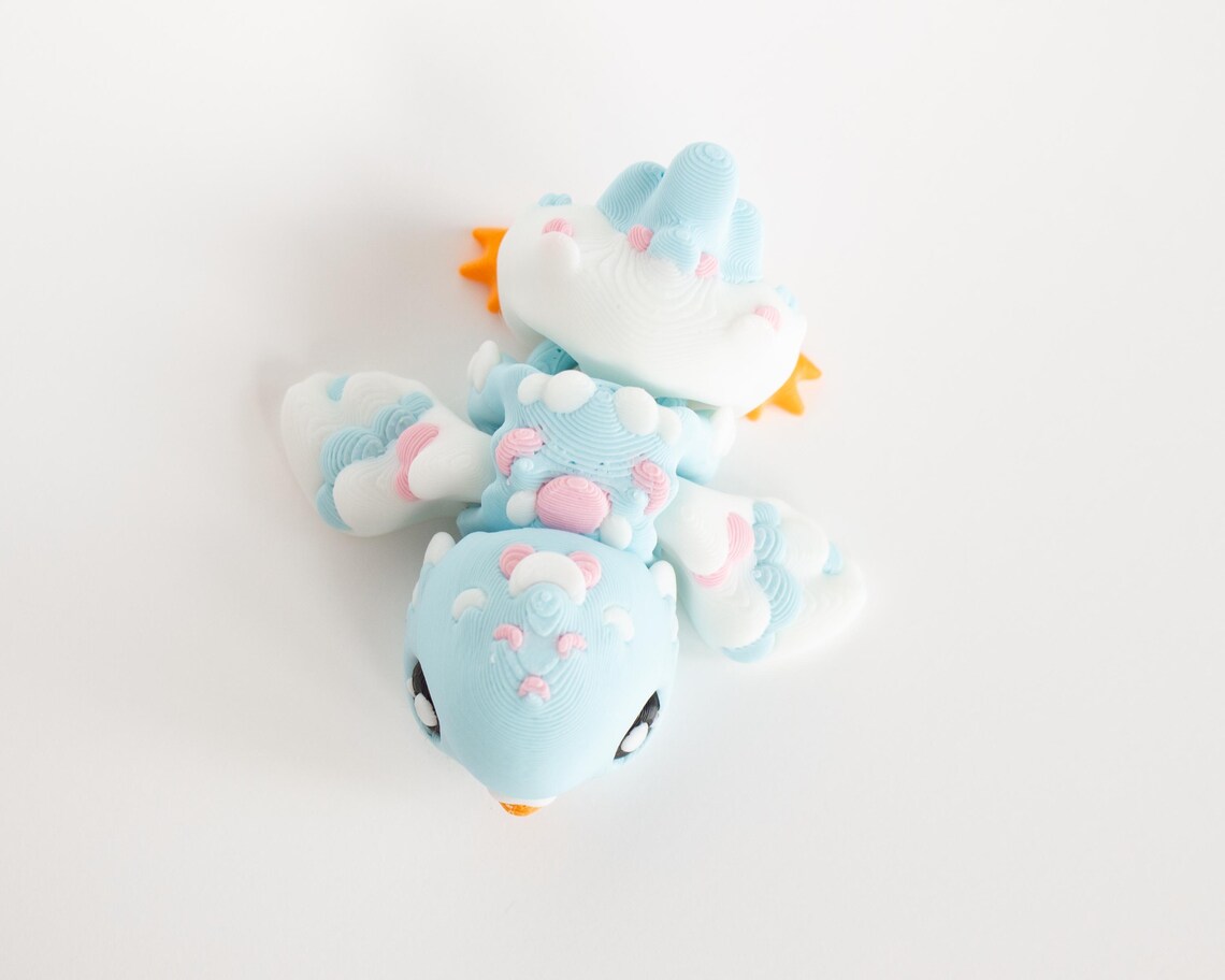 Cute Cotton Candy Pigeon! 3D Printed Animals, Articulated Fidget Birds ...