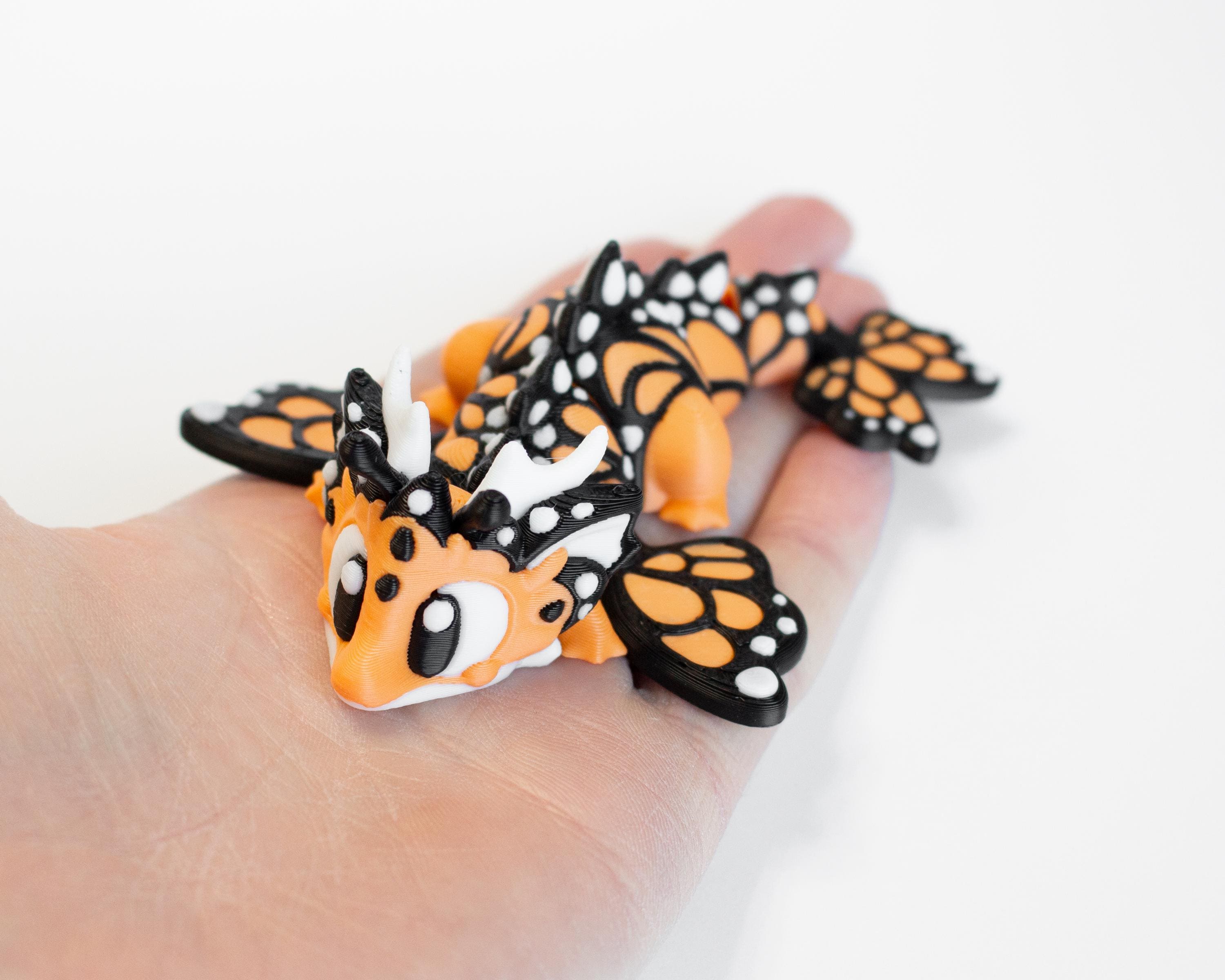 Monarch Butterfly Dragon! Cute 3D Printed Flexi Dragons With Wings, 3D ...