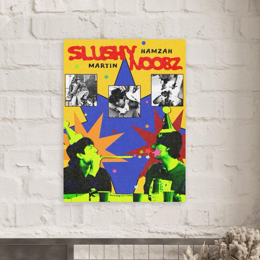 Slushy Noobz Youtuber Poster - A Playful Tribute to Your Favorite Content Creator - Etsy