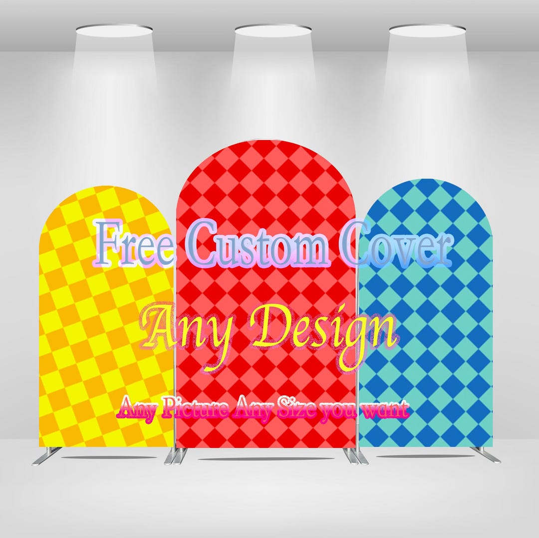 Pink Color Plaid Background Decor Cover Custom Photo Backdrop Arch ...