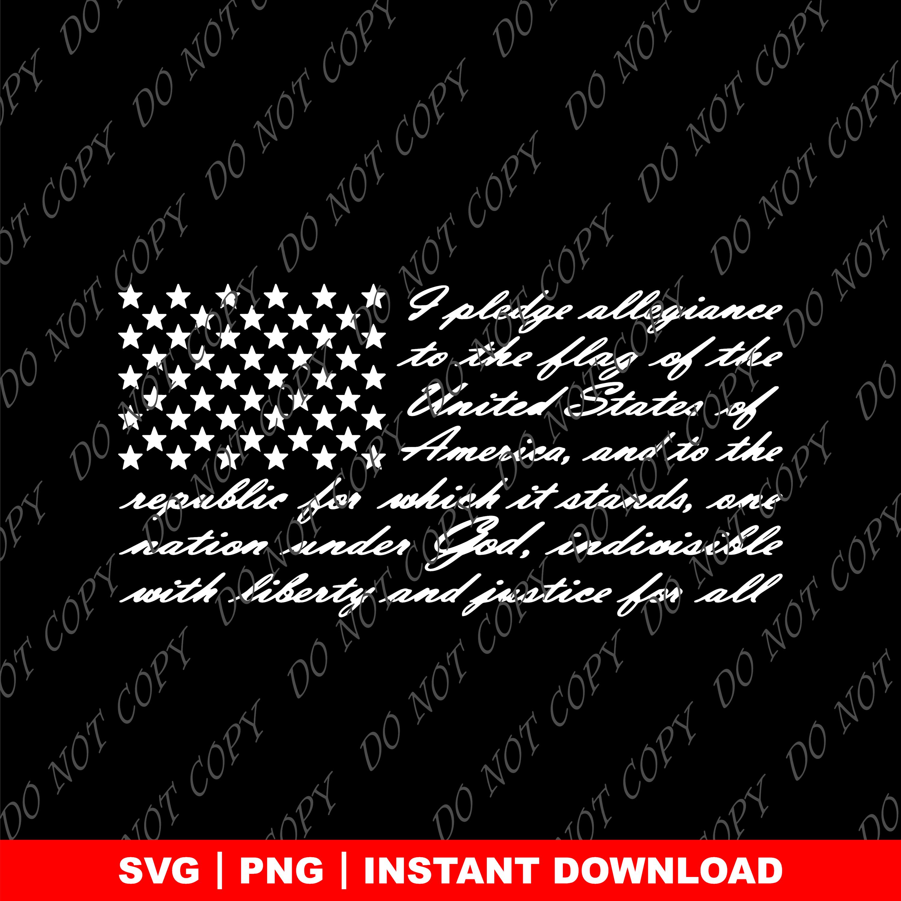 Pledge of Allegiance Svg Png, American Flag Svg Png - Etsy