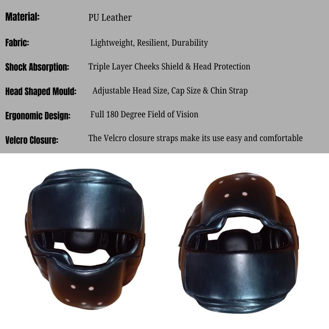 Custom Boxing Headgear | PU Leather | Sparring & MMA Helmet | Shock ...