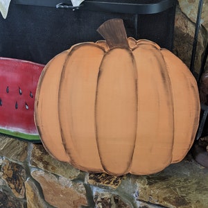 Vintage Style Giant Pumpkin Sign: Hand-painted Farmhouse Country Fall ...