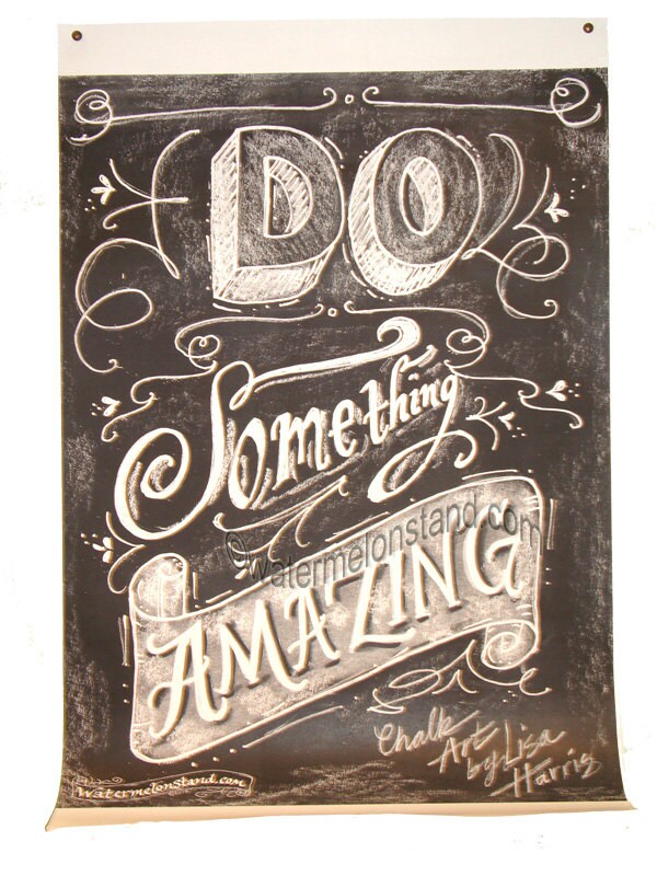 Chalkboard Art Poster Custom Chalboard Paper Poster - Etsy