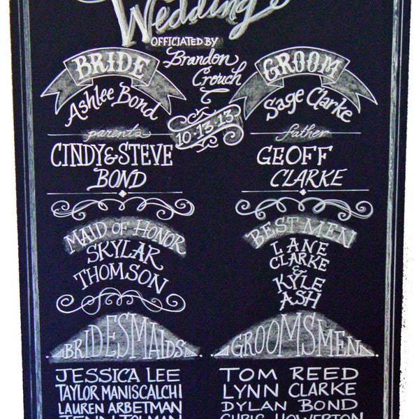 Wedding Chalk Art - Etsy