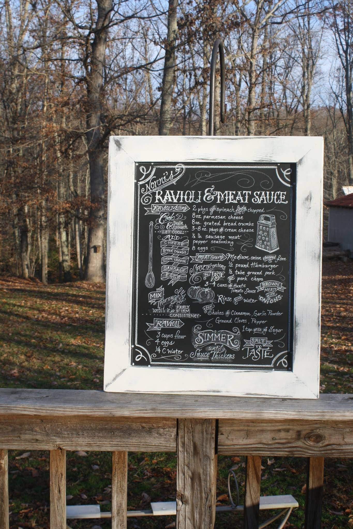 Your Favorite Family Recipe Chalkboard Art Sign Framed 18x24 - Unique ...