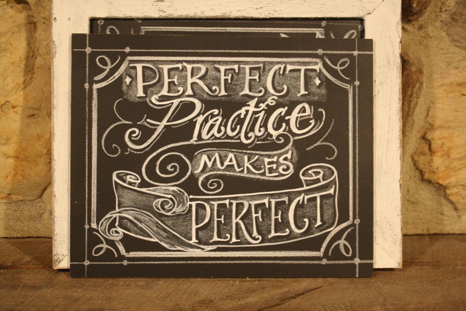 Chalkboard Art Sign Perfect Practice Makes Perfect Framed 8x10 - Etsy