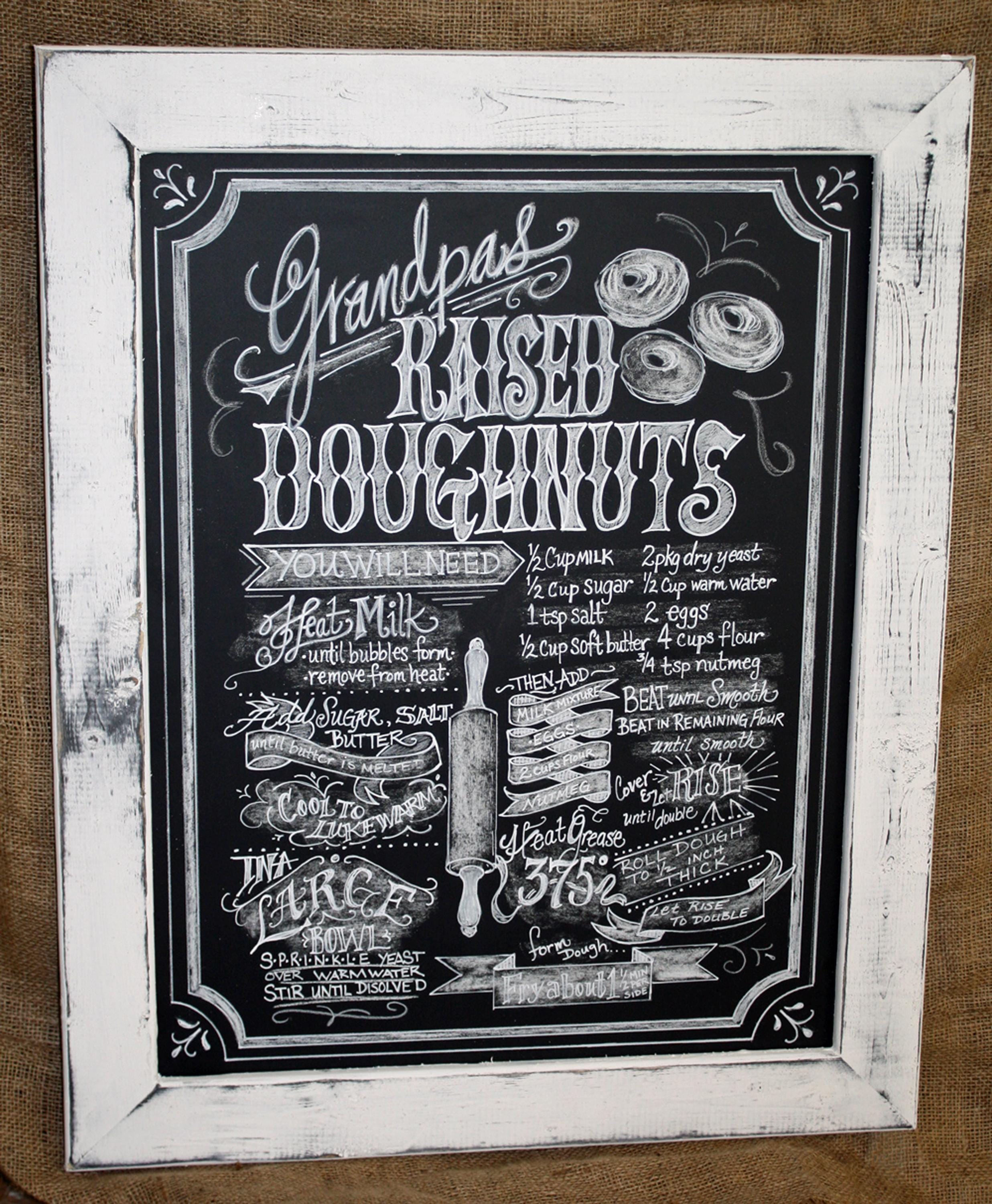 Your Favorite Family Recipe Chalkboard Art Sign Framed 18x24 - Unique ...