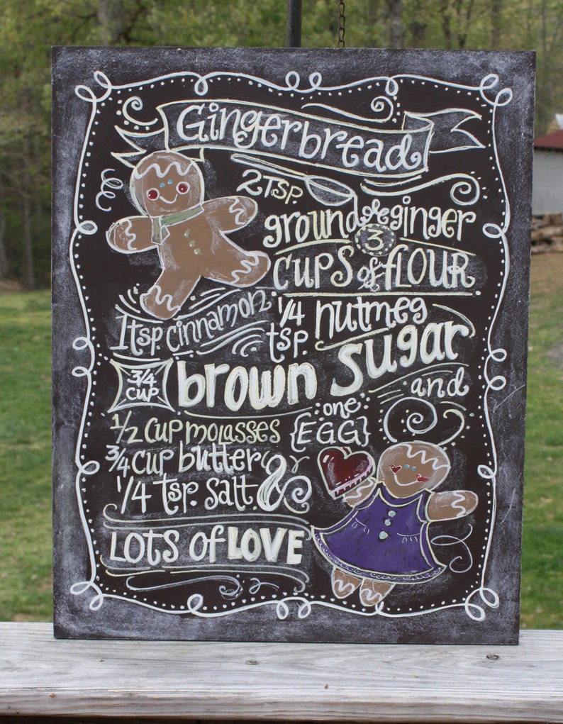 RECIPE Sign Chalkboard Art Sign for Mother' Day Gift in Color Christmas ...