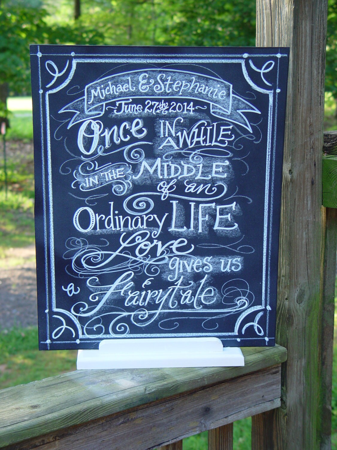 Fairy Tale Wedding Poem Chalkboard Art Sign for You Wedding or Event ...