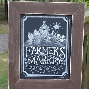 Chalkboard Art Sign - Chalkboard Farmer's Market Sign - Etsy
