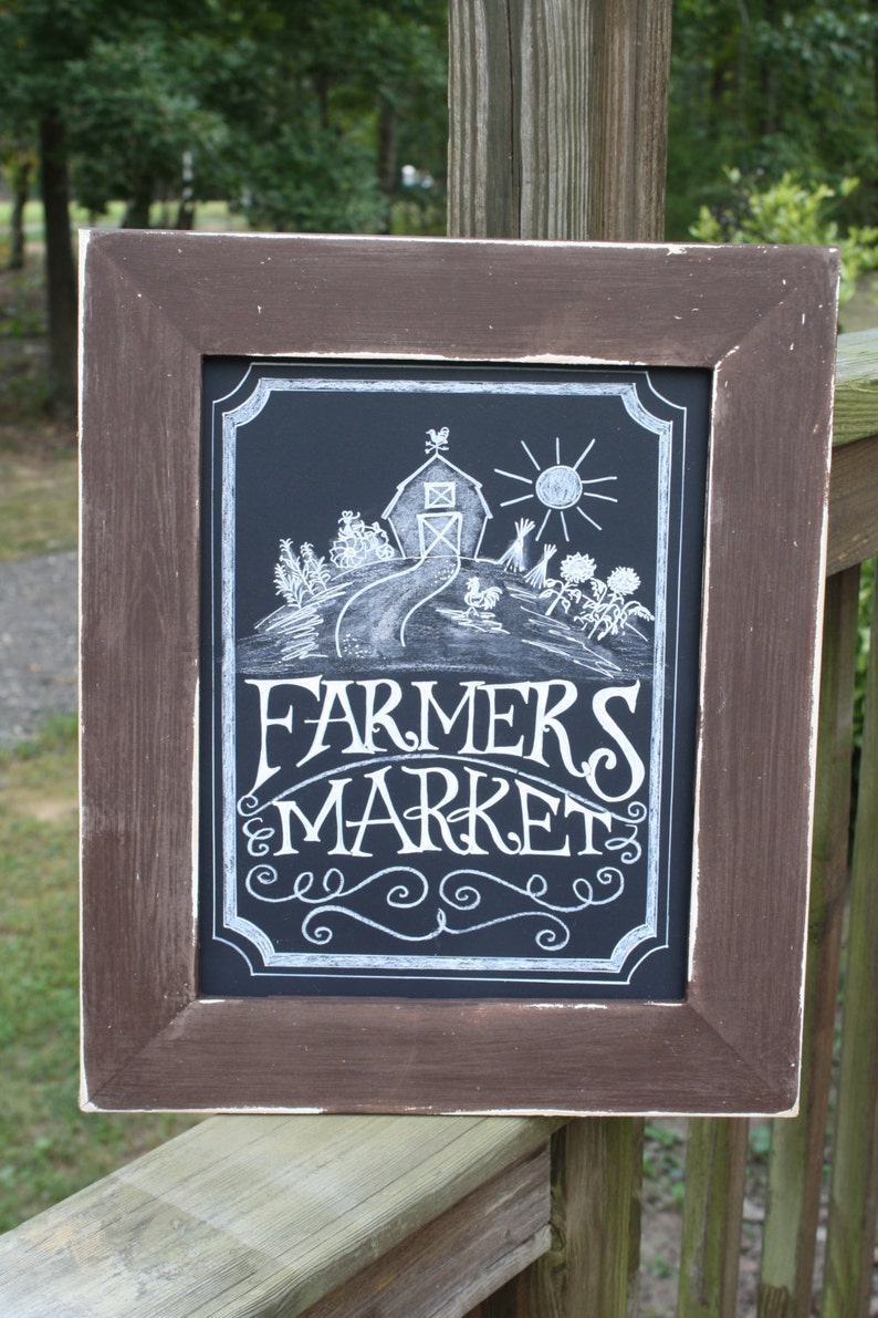 Chalkboard Art Sign Chalkboard Farmer's Market Sign - Etsy
