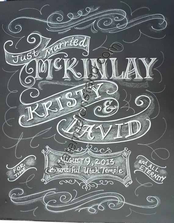 Chalkboard Wedding Art