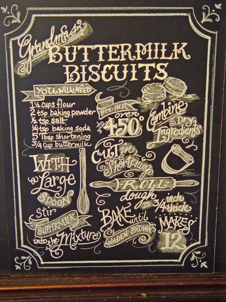 Favorite Family Recipe in a Chalkboard Art Sign Framed 24 X 34 - Etsy