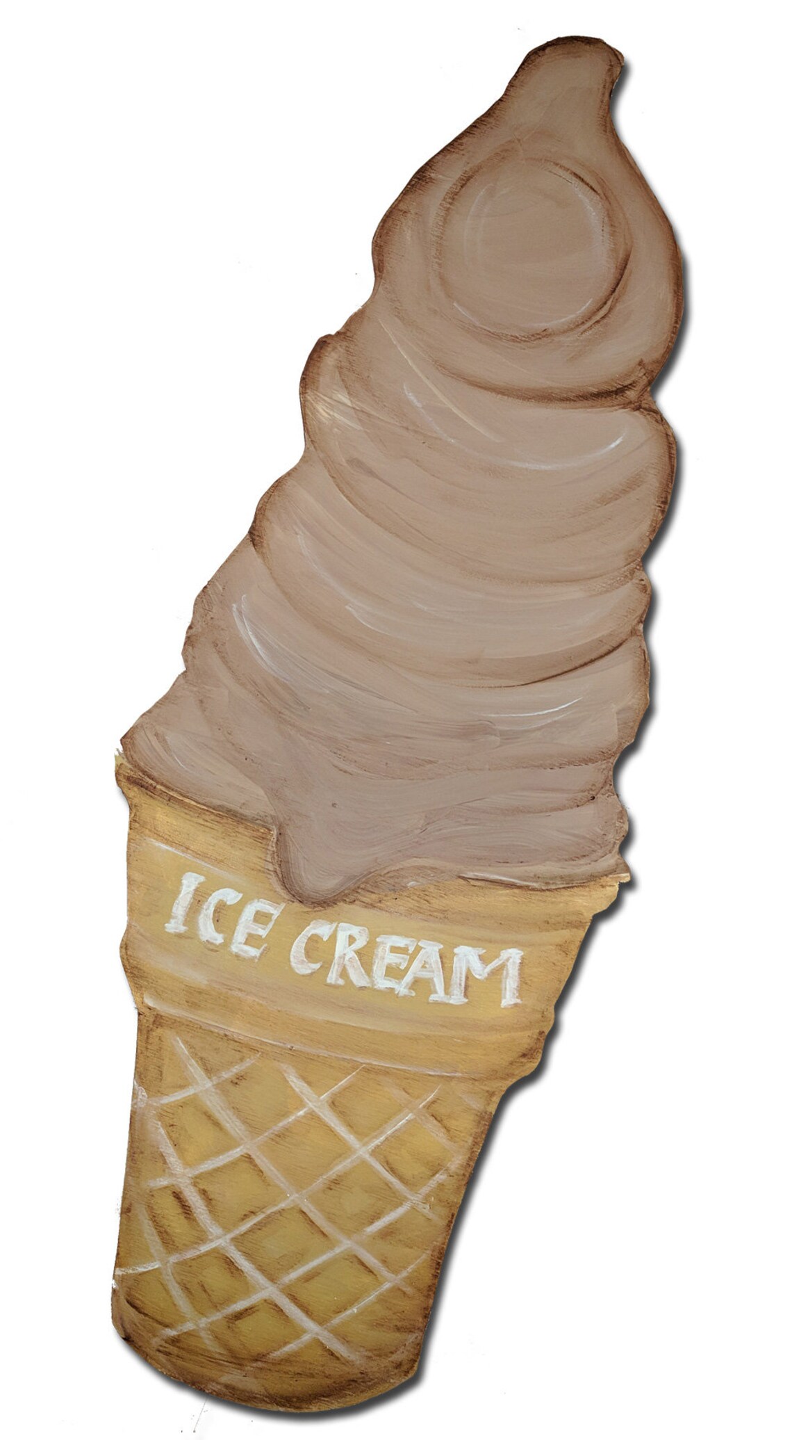 Roadside Sign Large Wood Vintage Style Ice Cream Cone | Etsy