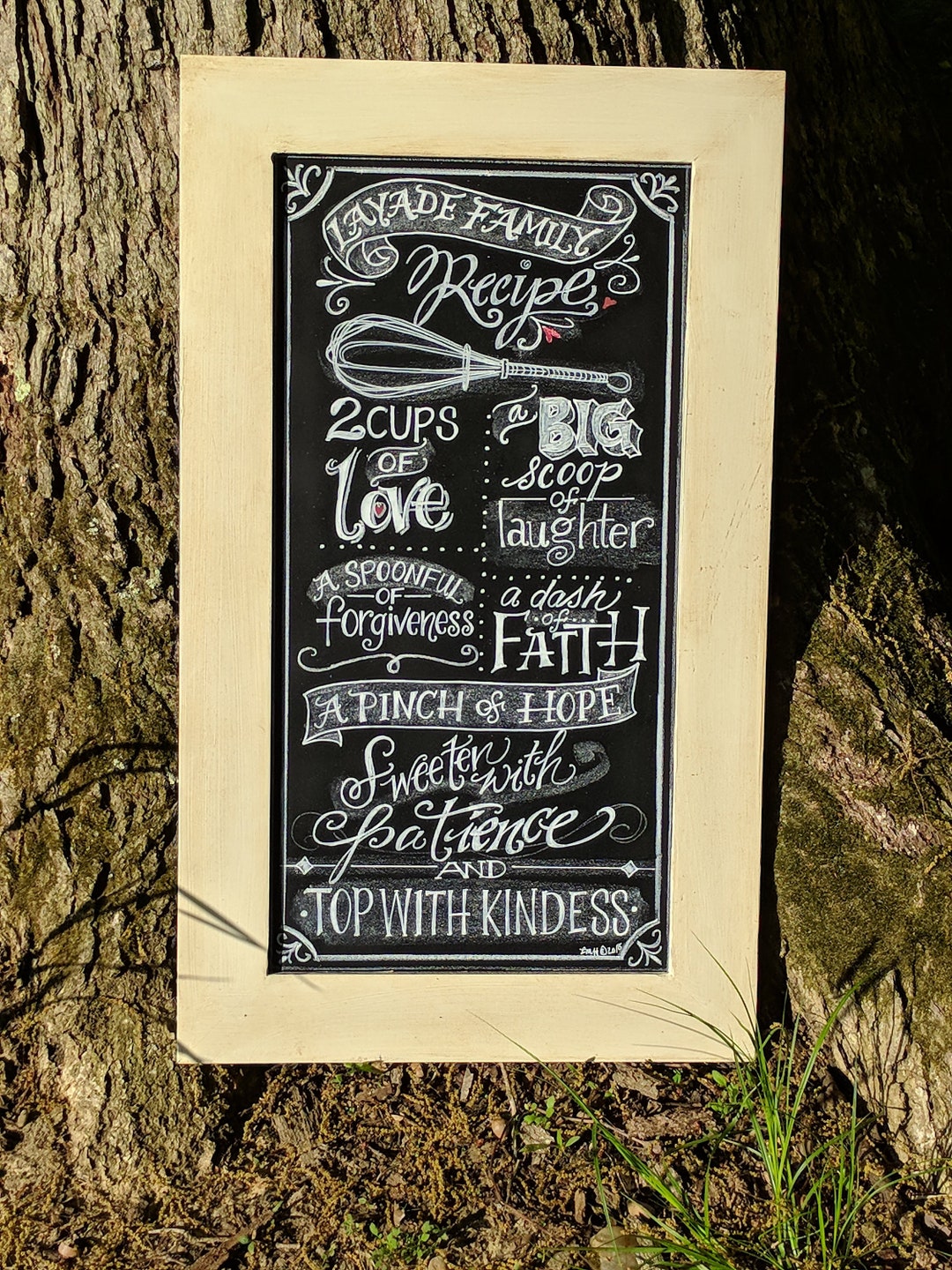 Recipe for Family Art Sign Kitchen Decor Wood Framed 12 X 20 Coffee ...