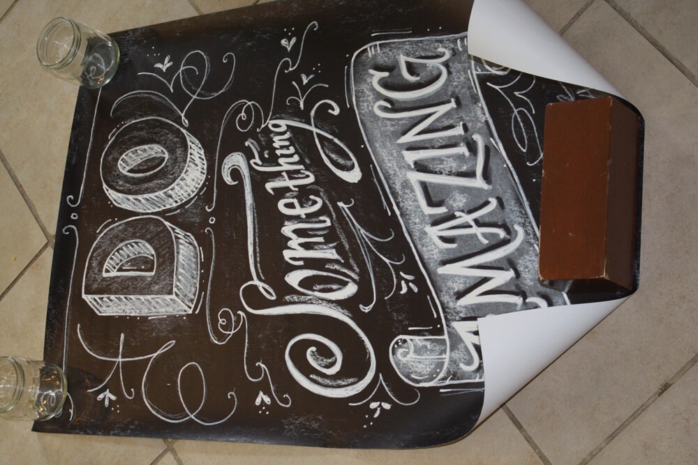 Chalkboard Art Poster - Custom Chalboard - Paper Poster - Etsy