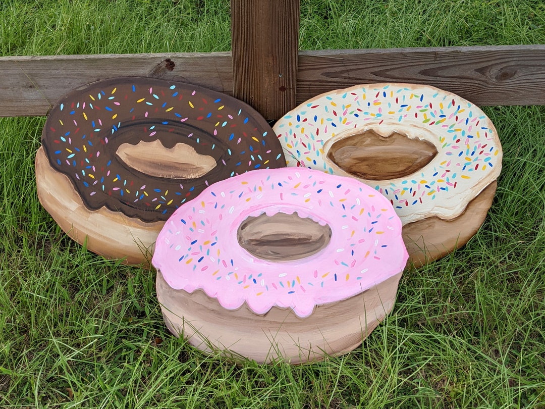 Donut Sign Yard or Barn or Shop Handpainted Huge Donut Sign for ...