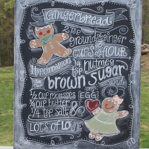 RECIPE Sign Chalkboard Art Sign for Mother' Day Gift in Color Christmas ...