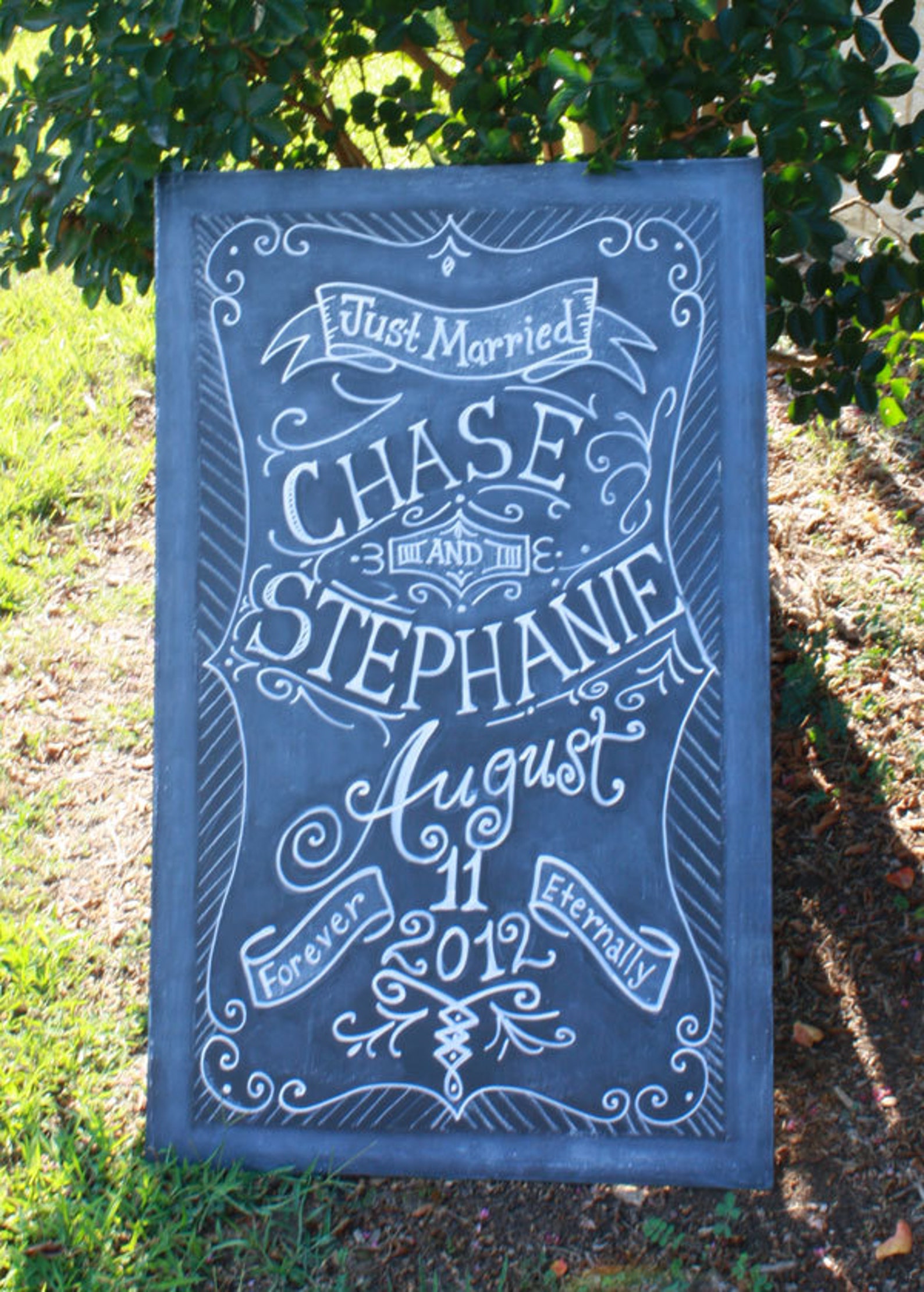 Chalkboard Art Sign for Your Wedding or Event Unframed 18 X 36 - Etsy