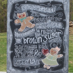 RECIPE Sign Chalkboard Art Sign for Mother' Day Gift in Color Christmas ...