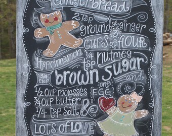 RECIPE Sign Chalkboard Art Sign for Mother' Day Gift in - Etsy