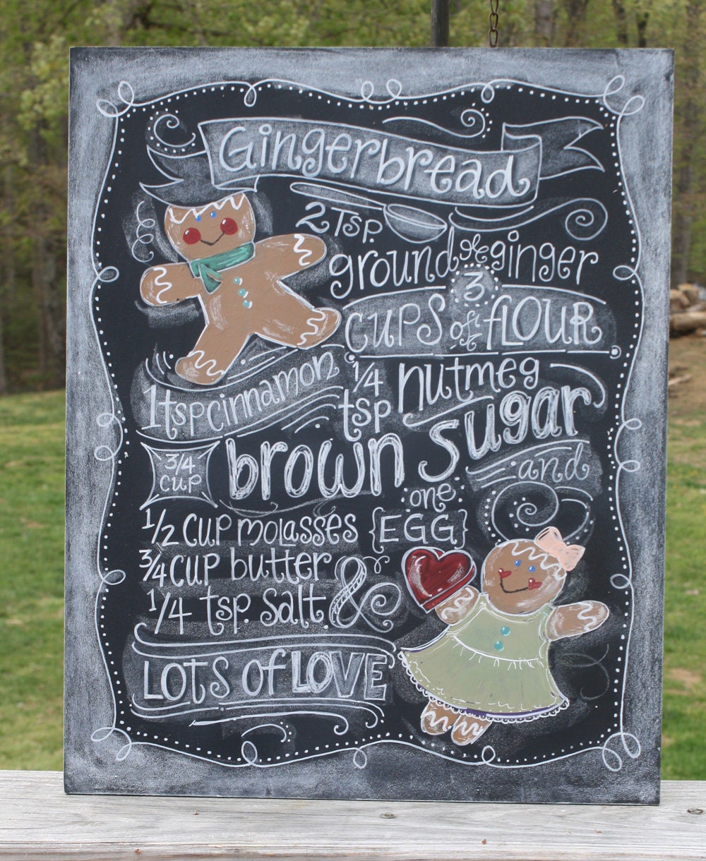 RECIPE Sign Chalkboard Art Sign for Mother' Day Gift in Color Christmas ...
