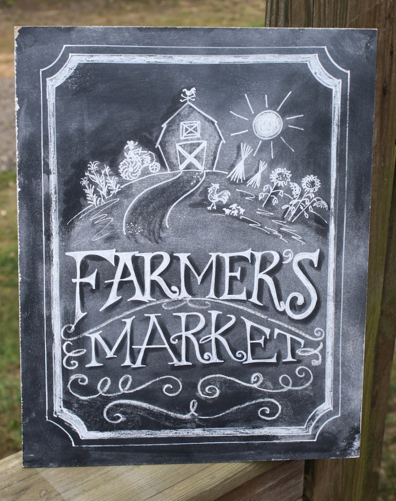 Chalkboard Art Sign Chalkboard Farmer's Market Sign - Etsy