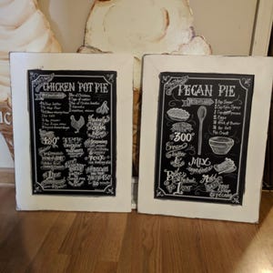 RECIPE Sign Chalkboard Art Sign for Mother' Day Gift in Color Christmas ...