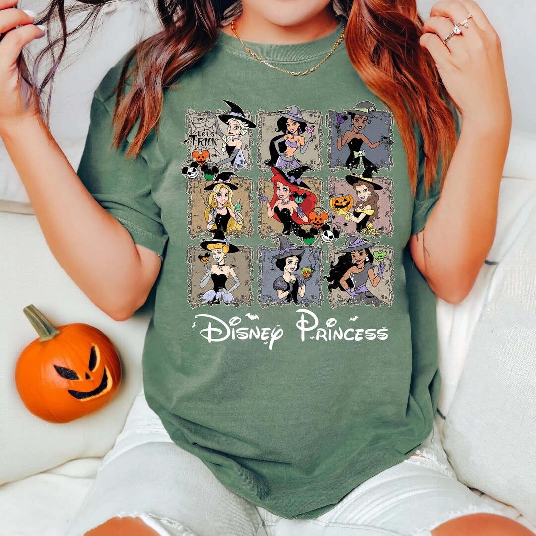 Halloween Disney Princess Witches Shirt, Spooky Squad Tee - Etsy