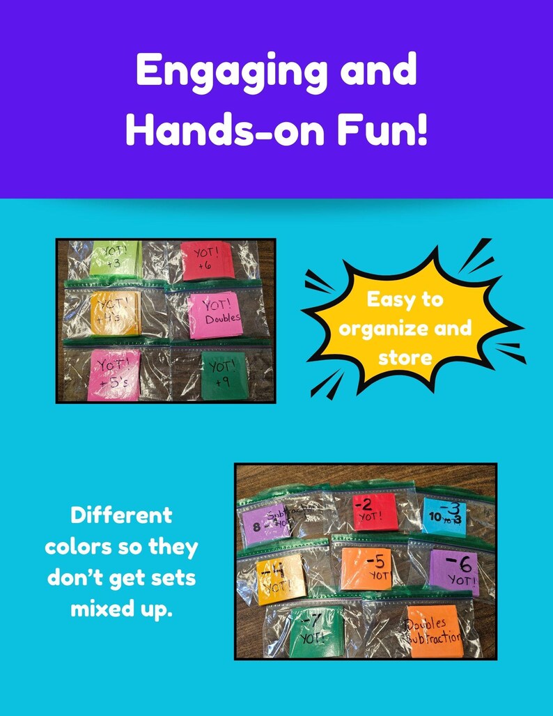 Addition and Subtracts Facts Game YOT! - Etsy