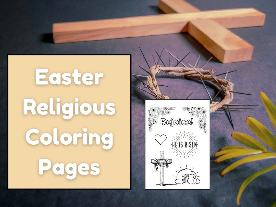 Easter Religious Holy Week Coloring Pages - Etsy