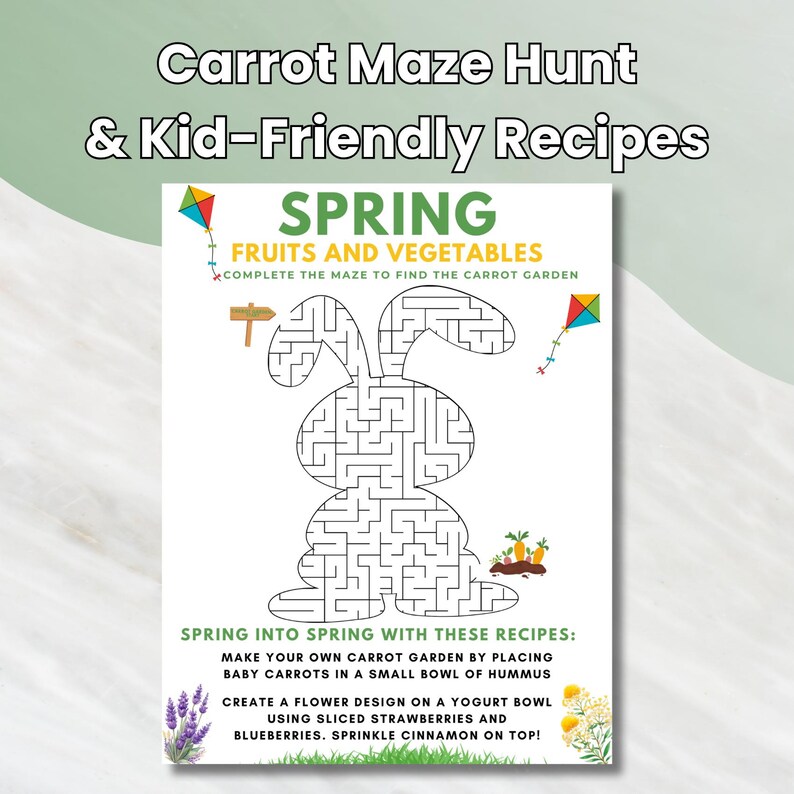 Printable Kids Nutrition Worksheets – Spring Fruit and Vegetables ...