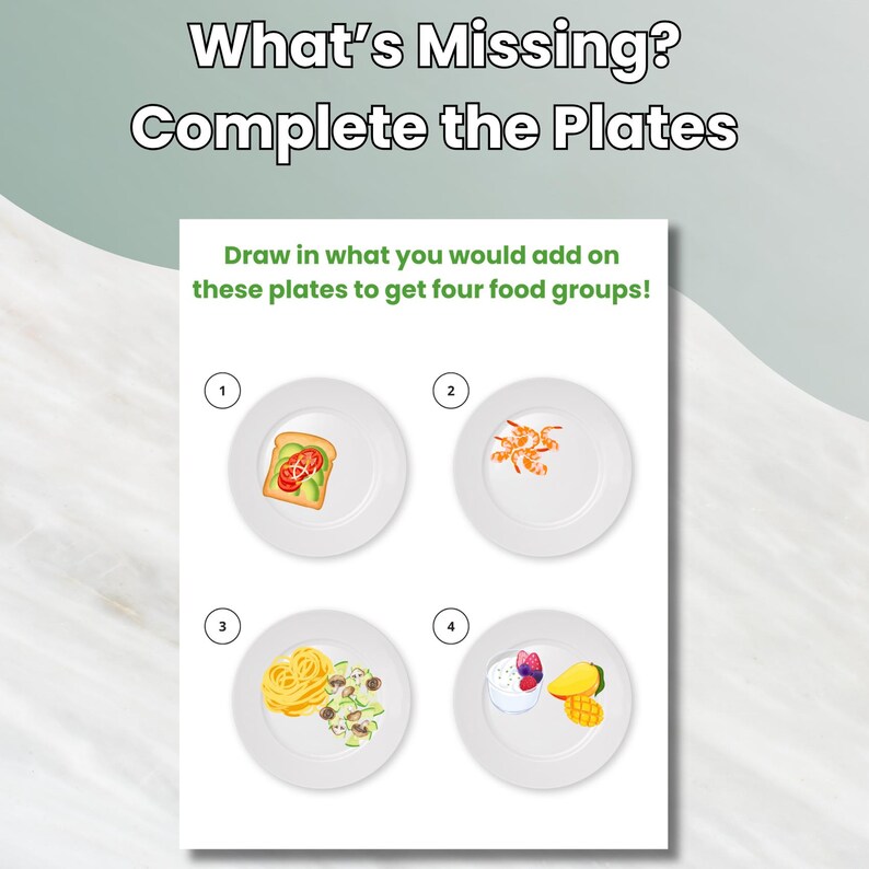 Printable Myplate Nutrition Worksheets – Plating Fun With Food Group ...