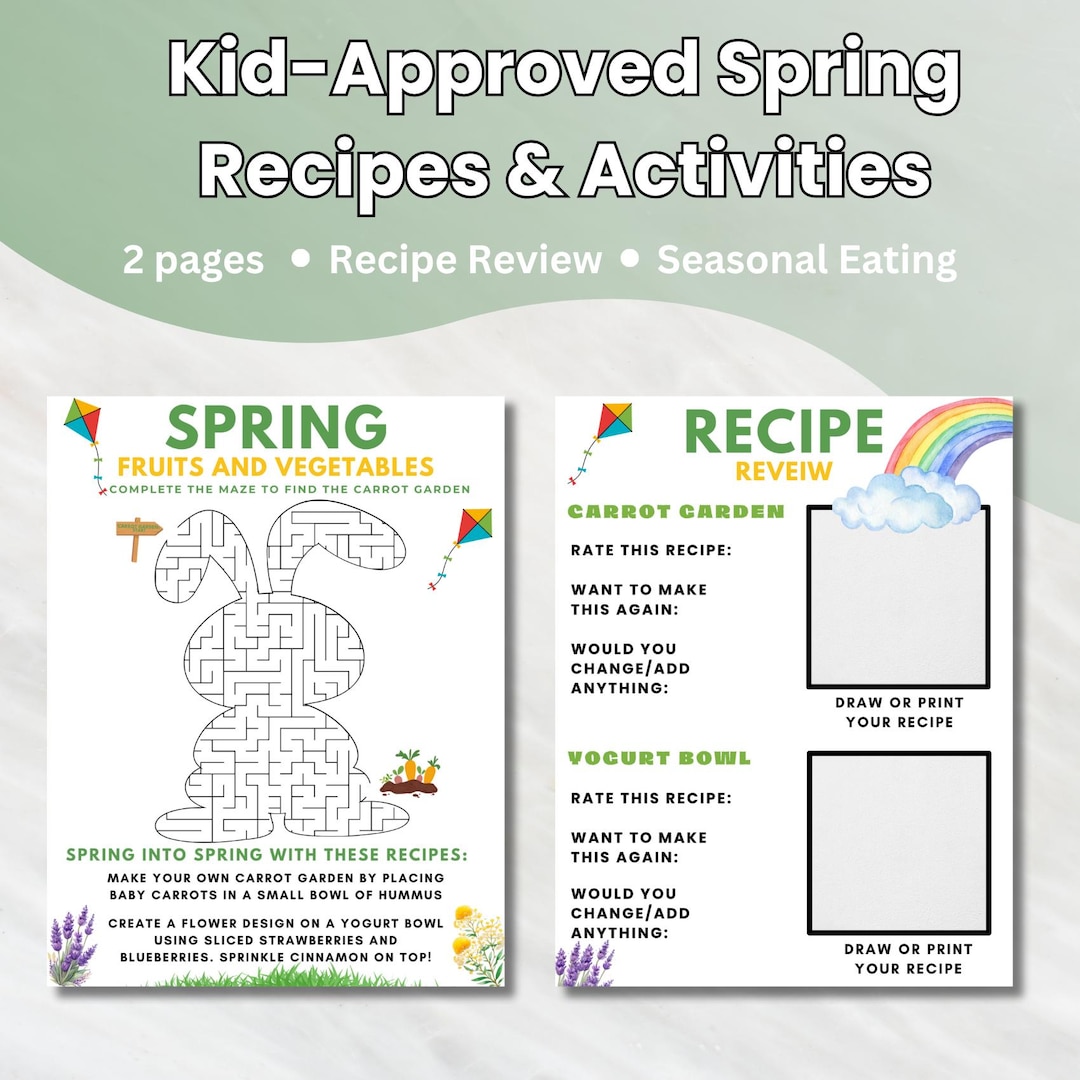 Printable Kids Nutrition Worksheets – Spring Fruit and Vegetables ...