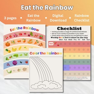 Printable Nutrition Worksheets – Eat the Rainbow Activity Sheet ...