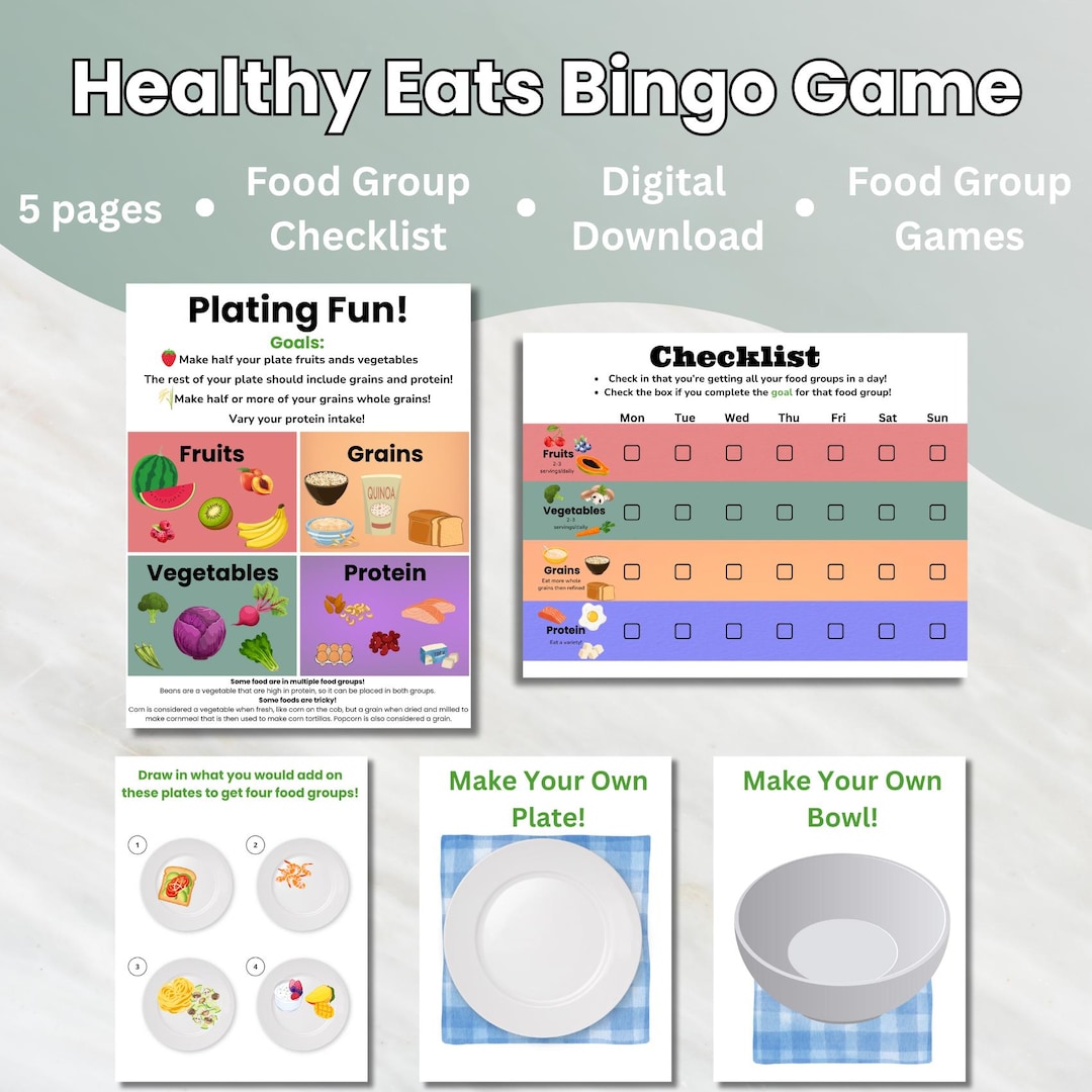 Printable Myplate Nutrition Worksheets – Plating Fun With Food Group ...