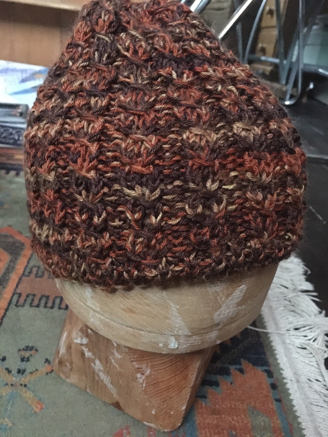 Cosy Rowan Wool Beanie Mock Cable Handknit - Etsy