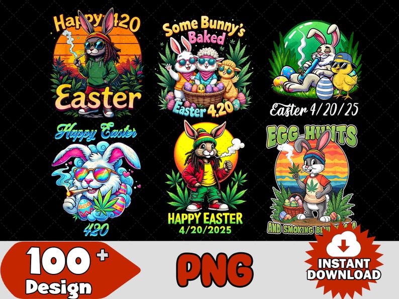 100+ Files Happy 420 Easter PNG Bundle, Happy Easter Vibes PNG, Smoking ...