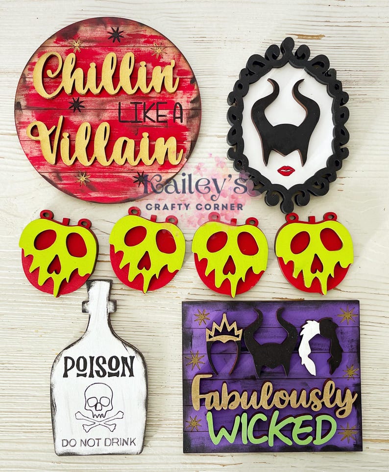 Villains Tier Tray Decor, Diy Villains Tier Tray - Etsy