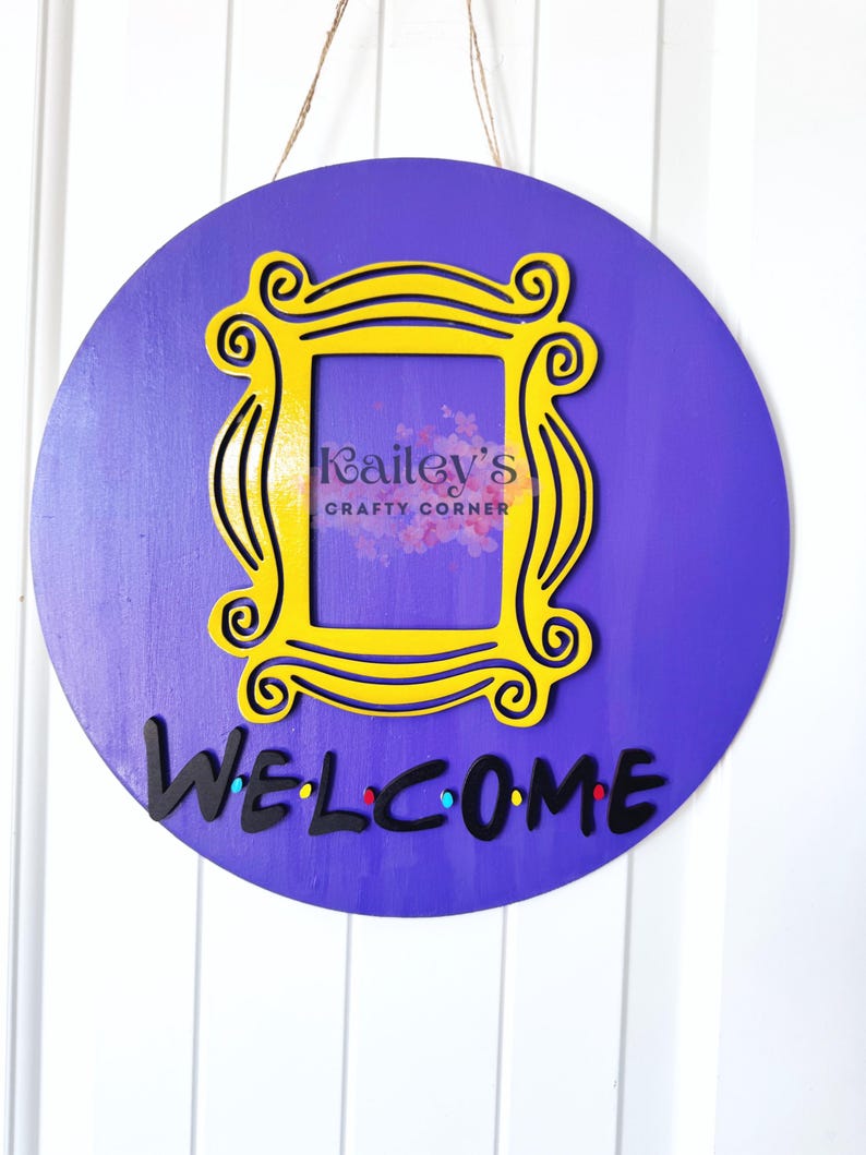Welcome Door Sign, Friends Door Welcome Sign, Door Decor, Front Door ...