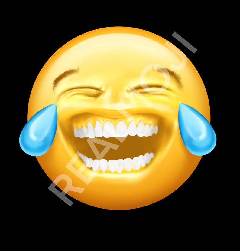 Realistic Laughing Emoji Cutout - Digital Download - Etsy