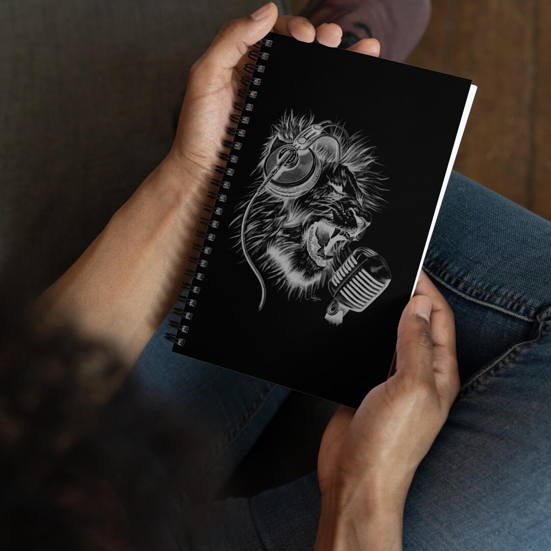 Lion Singing - Spiral, 140 Dotted Page Notebook. Jot Down Those Moments ...